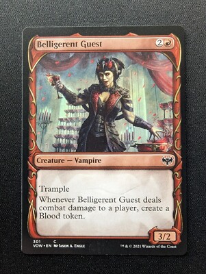 Magic the Gathering BELLIGERENT GUEST Innistrad: Crimson Vow Collectors ...