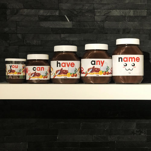 X5 Nutella Personalised Nutella Labels Make Your Own How To Make The