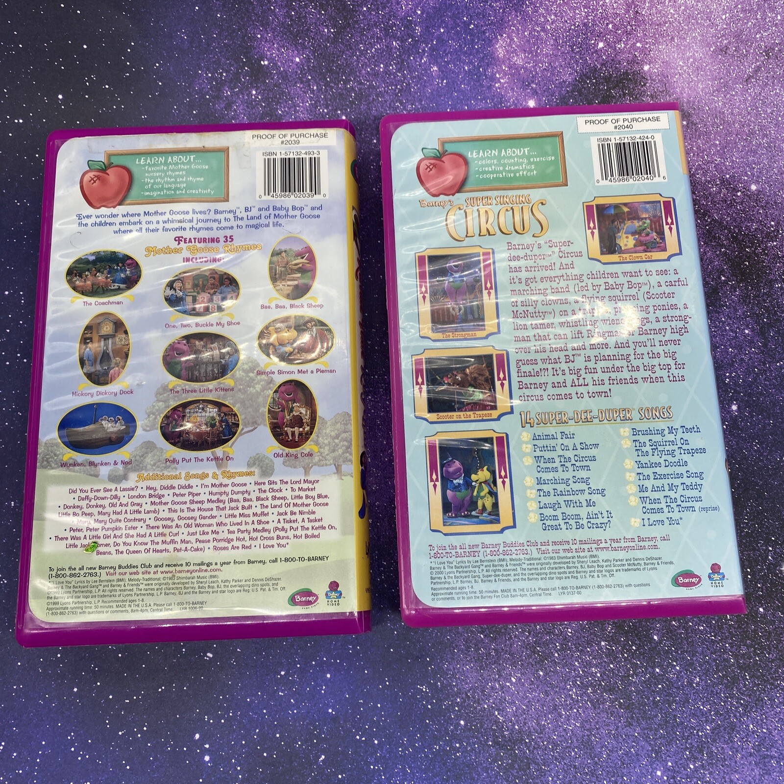 Lot of 3 Barney VHS Tapes Musical Castle | Grelly USA