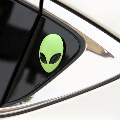 Green Alien Styling Creative 3D Metal Logo Sticker for Car Motorcycle ...