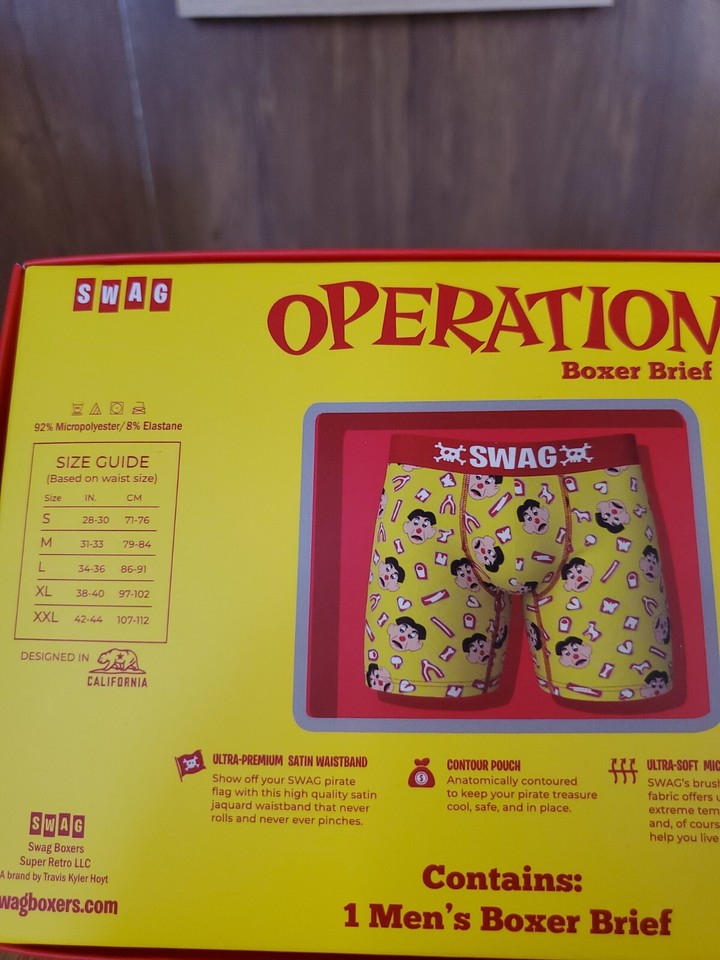 Swag Mens Boxer Brief Hasbro Operation Game Underwear Mini Game Box ...