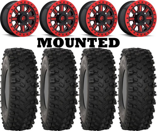 Kit 4 System 3 ATX470 Tires 33x10-15 on Fuel Hardline Beadlock Red D911 ...