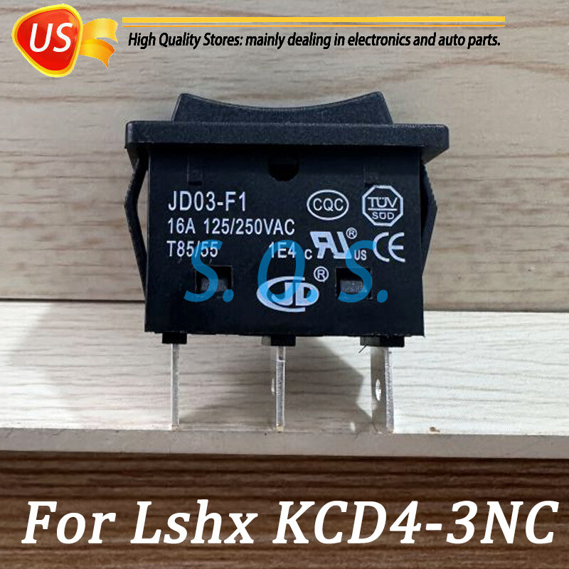 For Lshx KCD4-3NC IN-OUT Rocker Switch 3 Pins 3 Positons Double Side ...