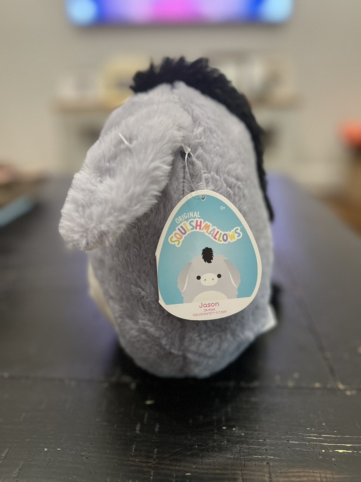 NWT Squishmallow Jason the Donkey 8 Inches Plush Fuzzy Fluffy Kellytoy ...