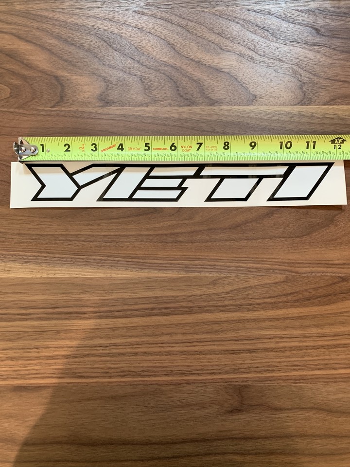 Yeti Cycles Decal, White 12in. | eBay