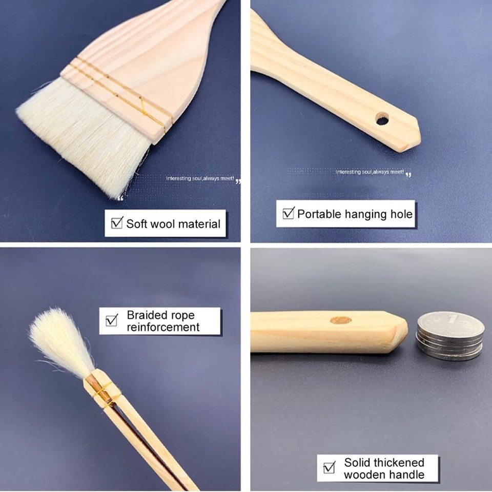 4 Pcs Flat Hake Brushes Hake Paint Brush Artist Painting Brushes Set Sheep Ha... | eBay