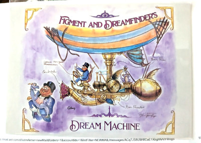 Disney Gallery Figment Journey Into Imagination Art Postcard, NEW | eBay