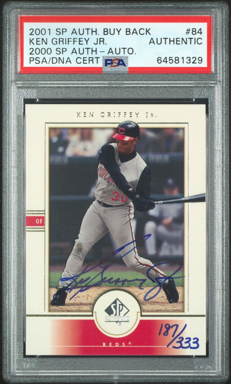 2001 SP Authentic - Buyback Autographs Ken Griffey Jr #84 /333 (AU) for ...