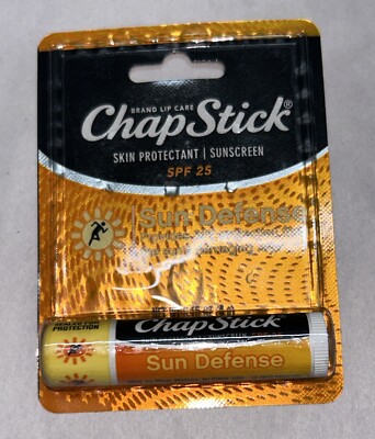 ChapStick SUN DEFENSE SPF 25 Lip Balm Sunscreen 0.15 oz Chap Stick, One ...