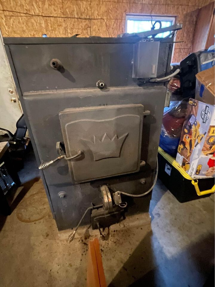 300,000 BTU Indoor Royall Wood Boiler - 45 inch log fire box w/ double ...