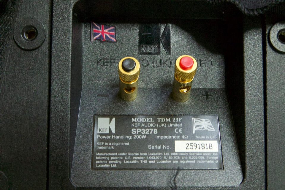 KEF Reference TDM 23F Speakers THX Theater Speakers (Black) m395 | eBay