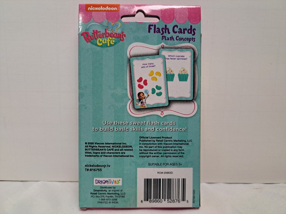 Nickelodeon Butterbean's Cafe - Flash Cards (Math Concepts) - 36 Cards ...