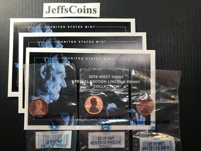 All 2019 W Lincoln Penny BUNDLE Proof 1 Reverse 2 UNC 3 Shield Cents W ...