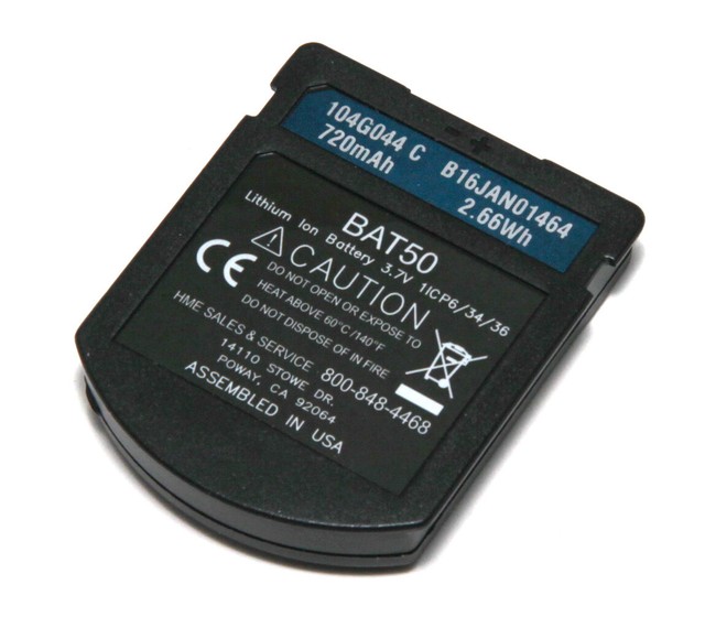 Hme BAT50 720mAh Lithium Ion Battery for Wireless Drive Thru Headset ...