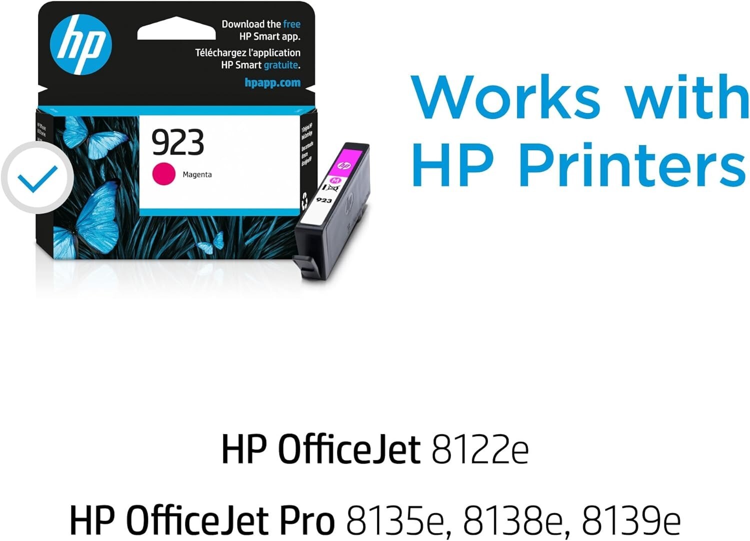 Geniune HP 923 Ink Cartridge Black or Color for inkjet 8120/8130 Series ...