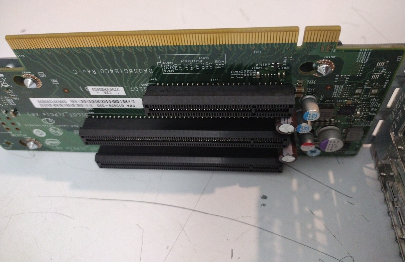 Intel 2U 3-Slot PCI-E Riser Board in Bracket PBA G15038-350 DA0S6GTB4C0 ...