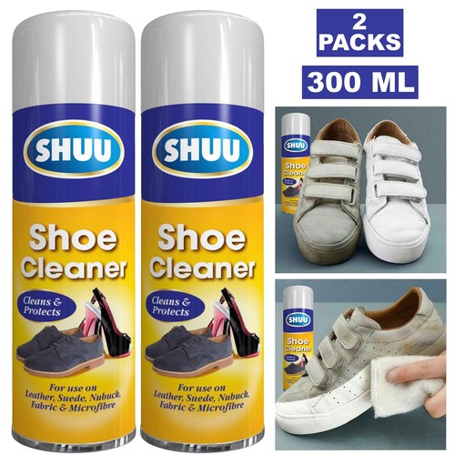 2x Shoe & Boot Cleaner Spray For Leather Fabric Suede Canvas Easy to ...