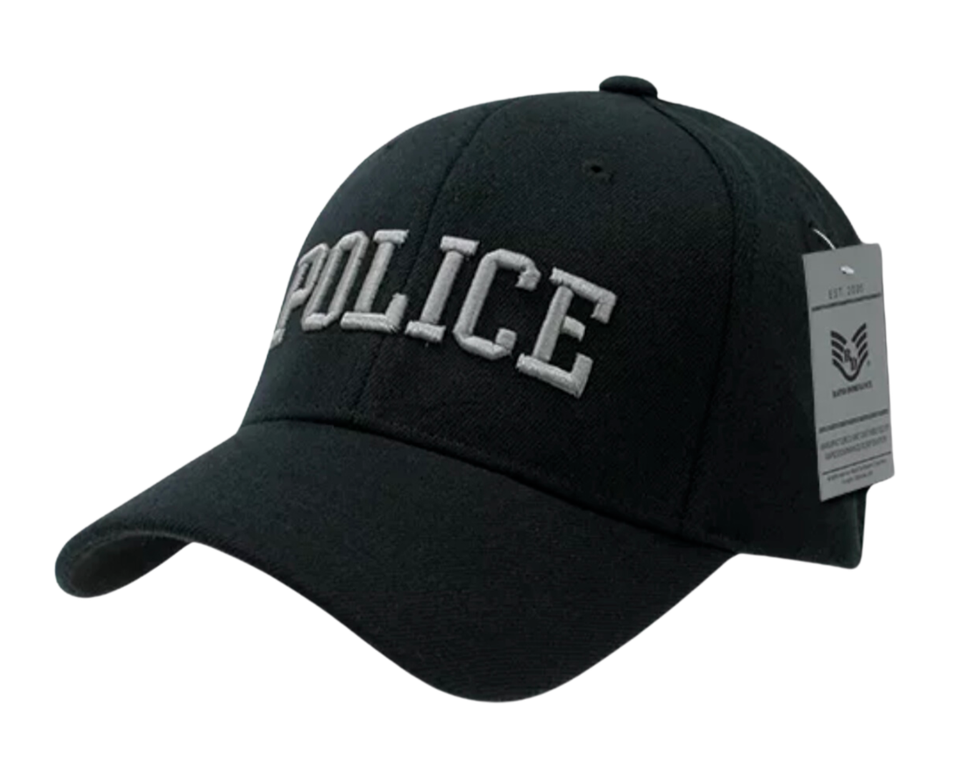 Police Officer Cop Flex Embroidered Baseball Fit Ball Cap Hat S/M L/XL ...