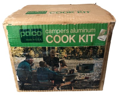 VINTAGE 14 PIECE PALCO #414 ALUMINUM CAMP COOK SET WITH BOX ** Free ...