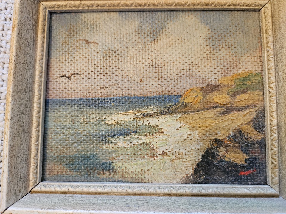 Florence Walsh Listed Early CA , Small Oil Painting Seascape | eBay