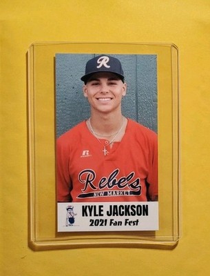 2021 Fan Fest promo New Market Rebels rookie KYLE JACKSON Savannah ...