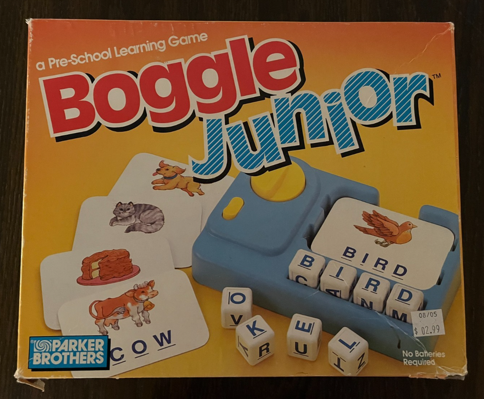 BOGGLE JUNIOR a Pre-School Learning Game PARKER BROTHERS Ages 3 to 6 | eBay
