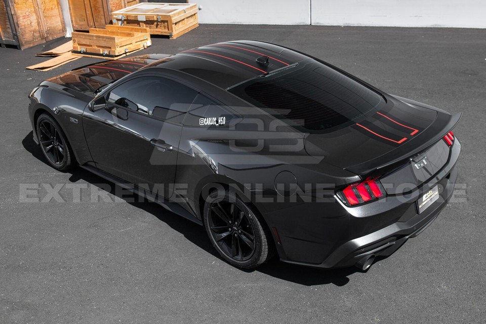 For 24-Up Ford Mustang GT Dual RALLY RedLine Vinyl 3M Decals Hood Body ...