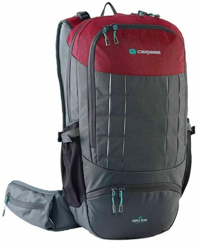 Caribee Triple Peak 34L Backpack Merlot Red 9315524610910 | eBay UK