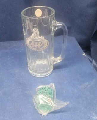 Vintage 2000, Collector's A&W Restaurant 7" Clear Glass Mug W/ Promo ...
