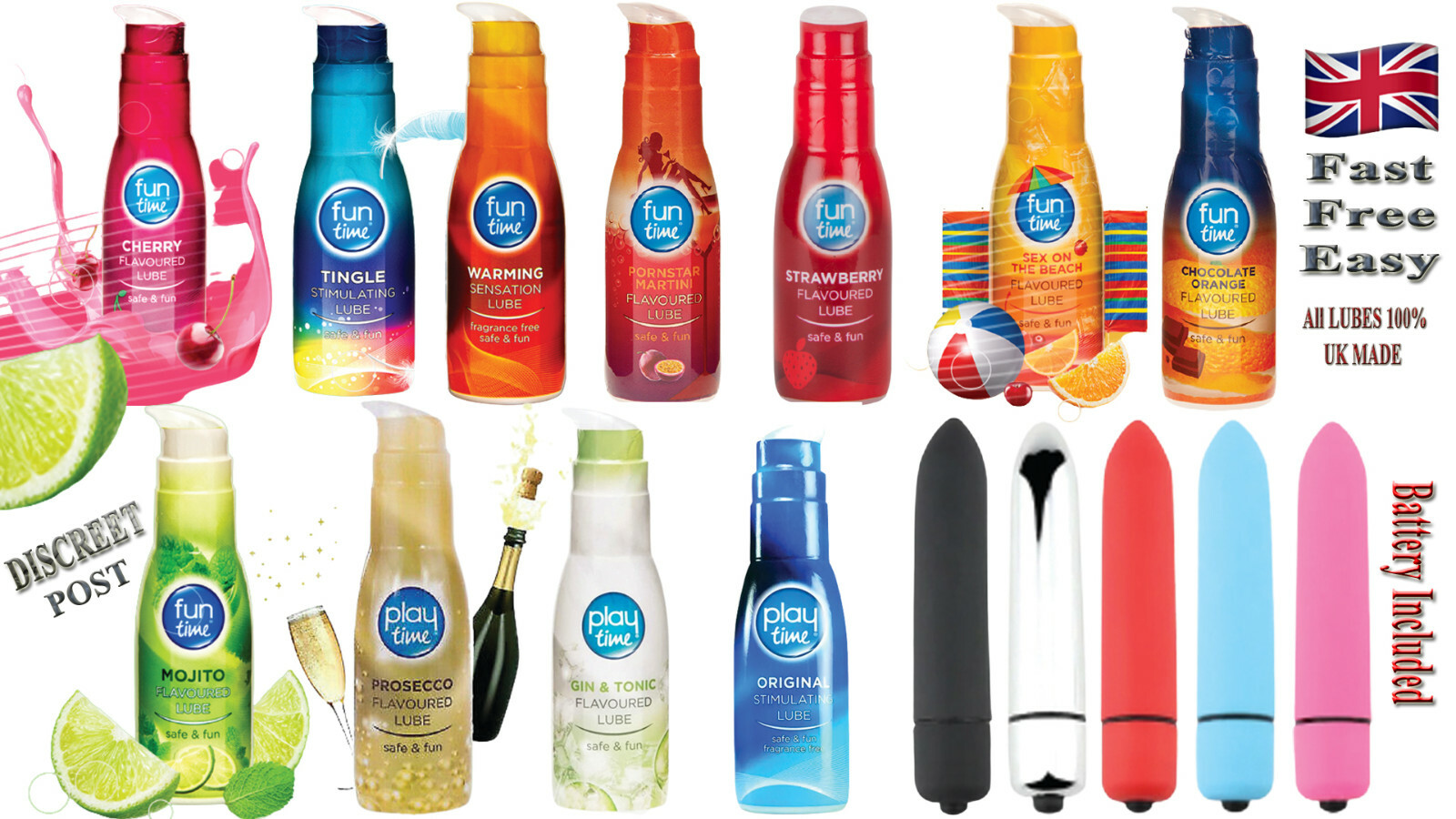 PLAY FUN TIME SEX LUBRICATION LUBE WATER BASED EDIBLE SEX DRYNESS 75ML ...