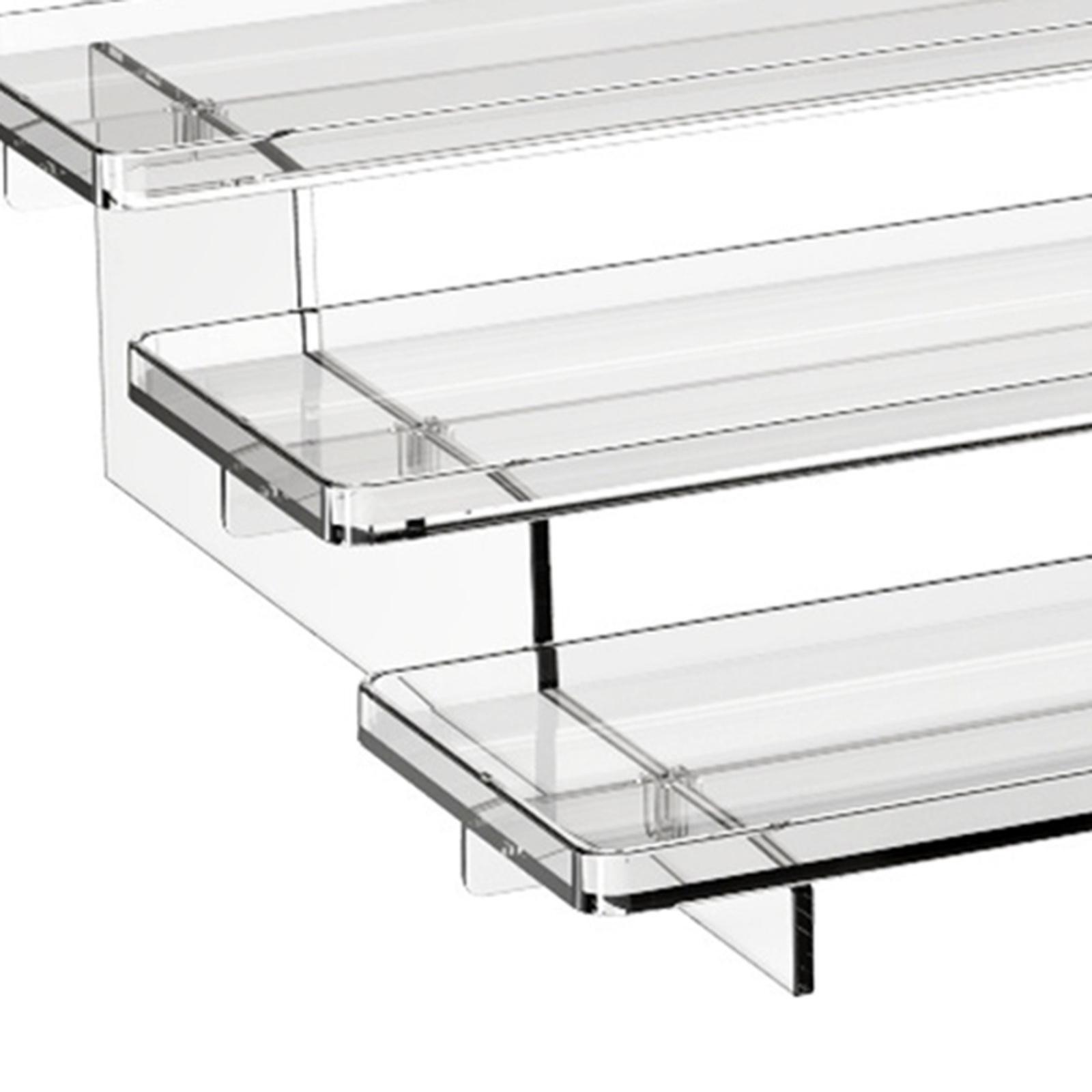 Retail Display Riser Rack Transparent Stand Storage Multipurpose Step ...