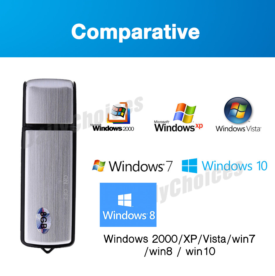 8GB USB Digital Sound Voice Recorder Audio Record Pen Dictaphone Memory ...