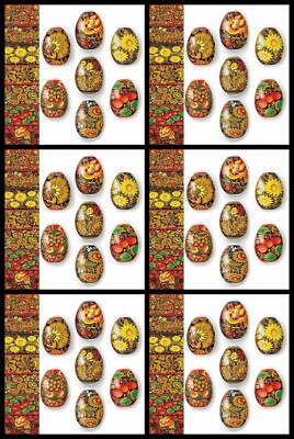 Easter Egg Wraps for 42 Hen Eggs, 6 Heat Shrink Sleeves 7 Designs Each ...