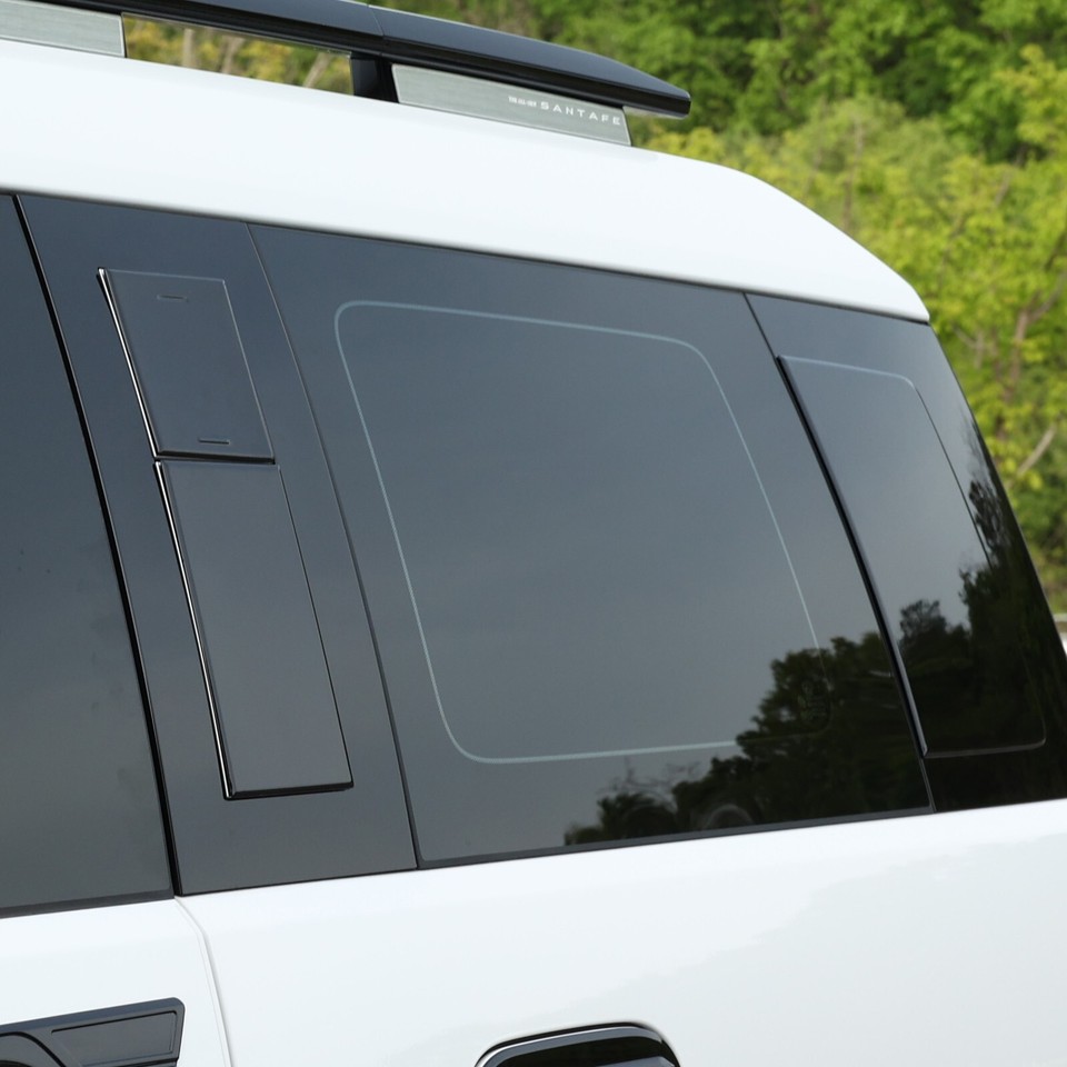 Glossy Black Window C D Pillar Molding Cover Trim for Hyundai Santa Fe ...