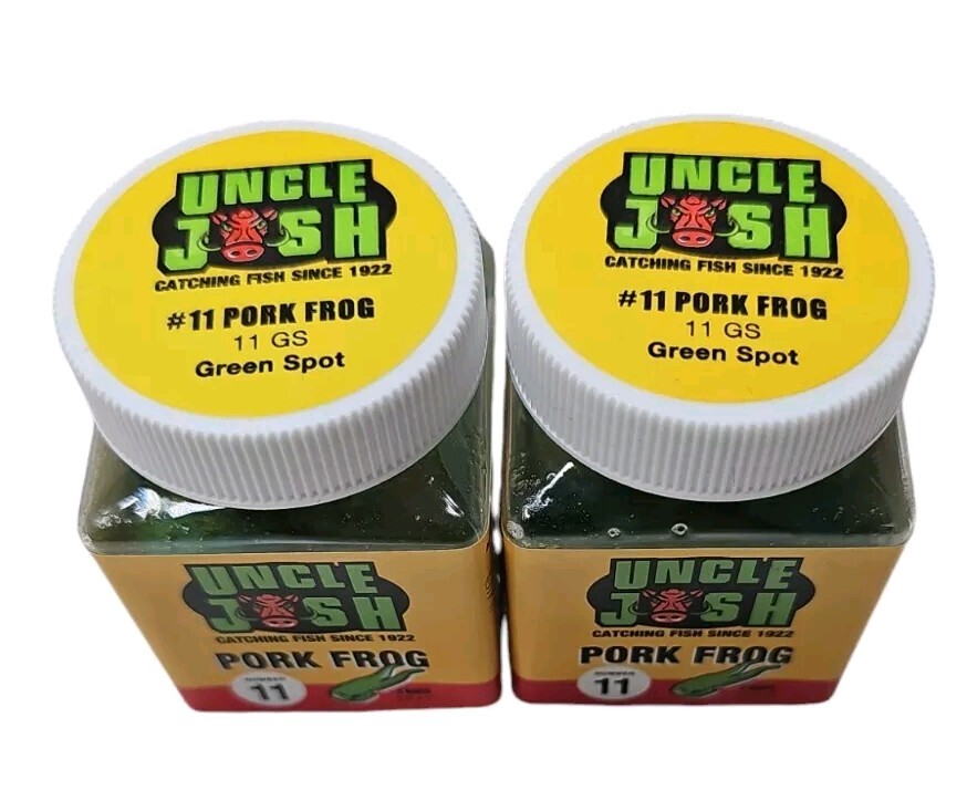 Uncle Josh Pork Frog #11 GS Green Spot 2.5” Great Jig Trailer 3 Baits ...
