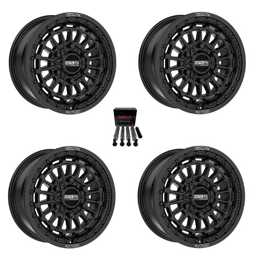 Metal FX Delta 6R Beadlock 15x10 Wheels Satin Black Can-Am Maverick R ...