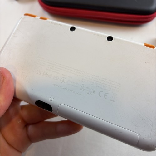 Nintendo 2DS XL Console White Orange Charger US model W Stylus Charger ...