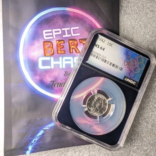 BERT Epic Chase 1942 Mercury Dime NGC MS 64 US Silver coin 90% | eBay