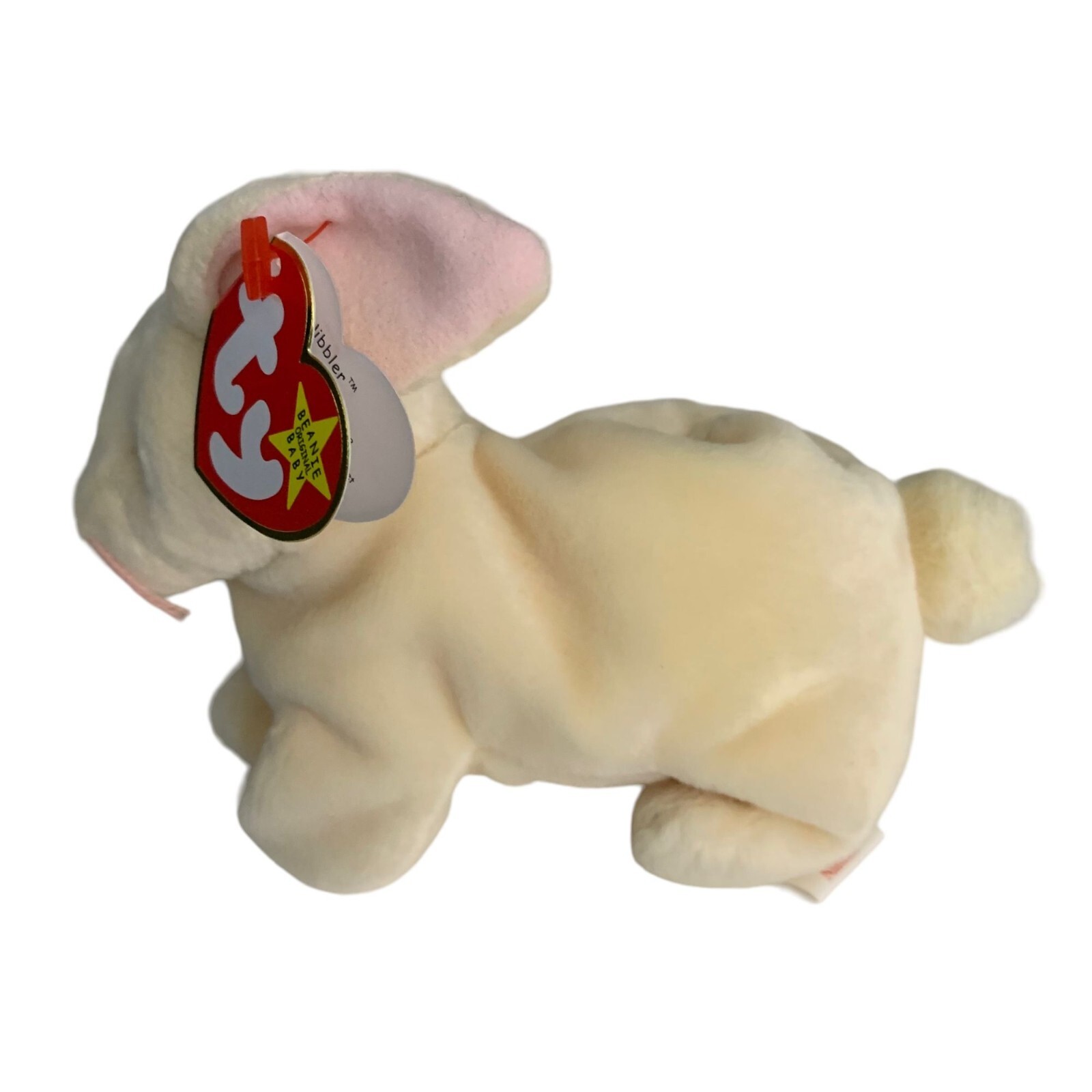 Nibbler Rabbit Retired TY Beanie Baby 1998 PE Pellets Excellent Easter ...
