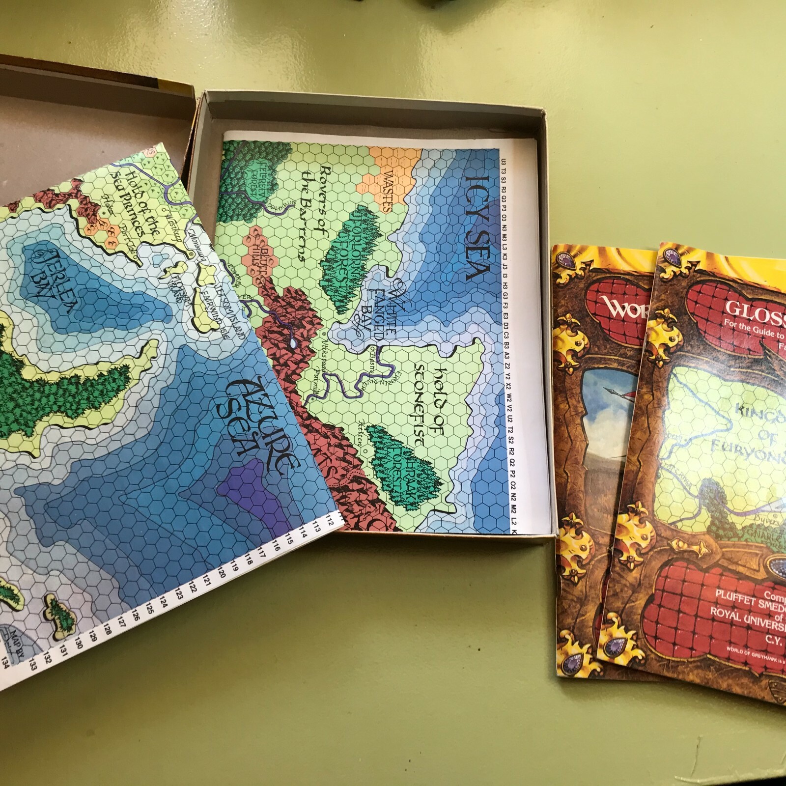 TSR Dungeons & Dragons World of Greyhawk Box Set AD&D Gary Gygax maps ...