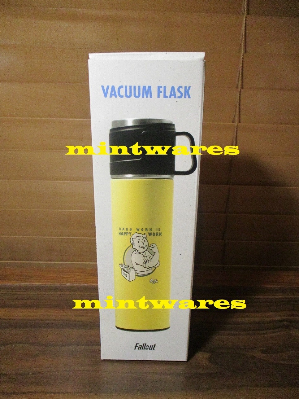 Fallout Hard Work Is Happy Work Vault Tec Coffee Tea Thermos Bottle ...