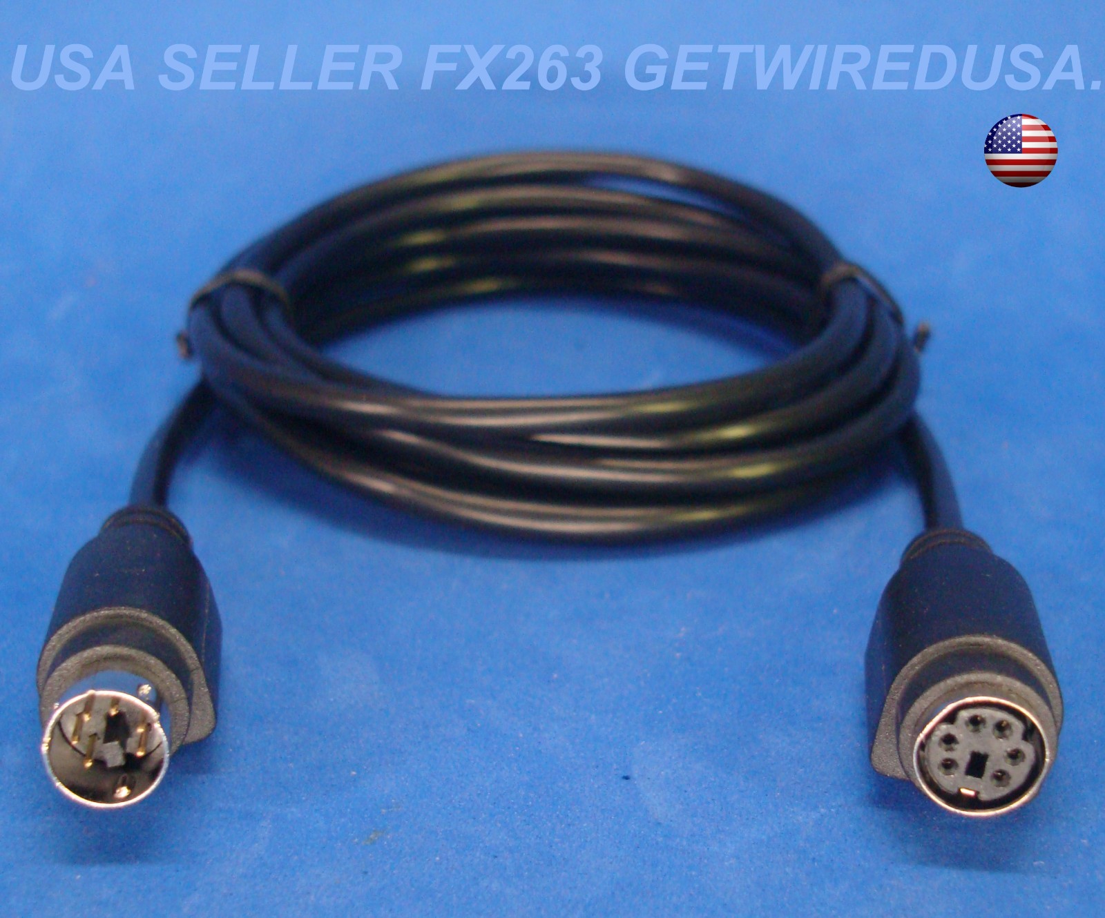 ZAPCO SYMBILINK 6-PIN MALE to FEMALE 6FT EXTENSION DIN DATA CABLE SLDIN ...