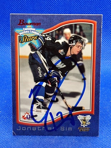 AUTOGRAPH AUTO Jonathan Sim 1997-98 Bowman CHL Stars #31 | eBay