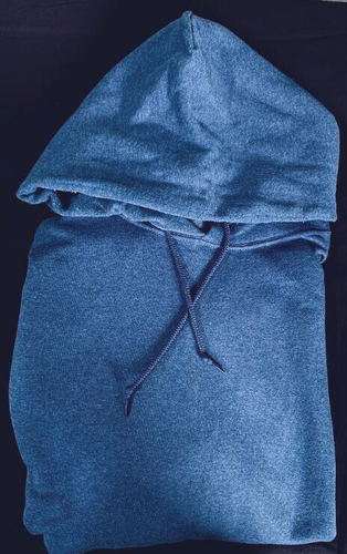 Jerzees NuBlend Denim Blue Hooded Cotton/poly Fleece Sweat Shirt Size ...