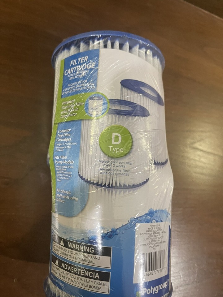 Polygroup - Filter Cartridge Type D - Two Filters Fits All Pools Using ...