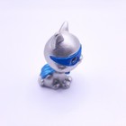 Metallic Super Kitty Cat Mini Figure Vinyl PVC 1.25" Silver Blue ...