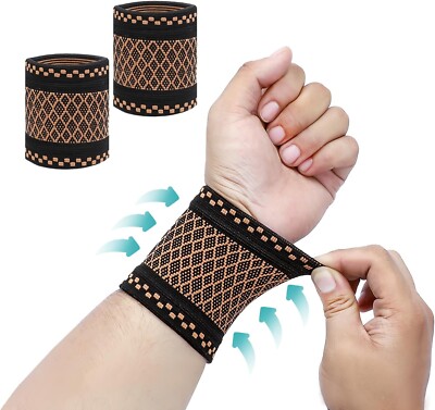 Wrist support brace arm arthritis injury gym sleeve elasticated bandage ...