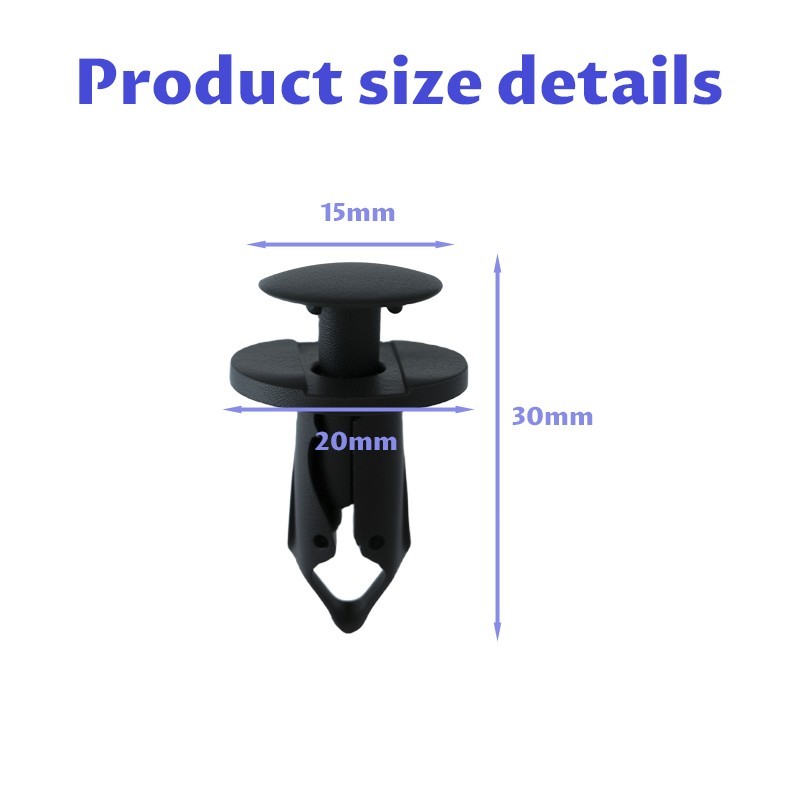 120 Pcs 8mm Hole Retainer Clips Bumper Fender Push Clips 52161-02020 ...