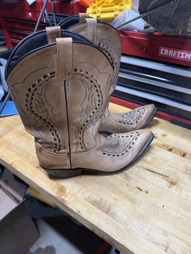 Laredo Men’s Western Cowboy Boots Size 11.5 D – Tan Leather Upper | eBay