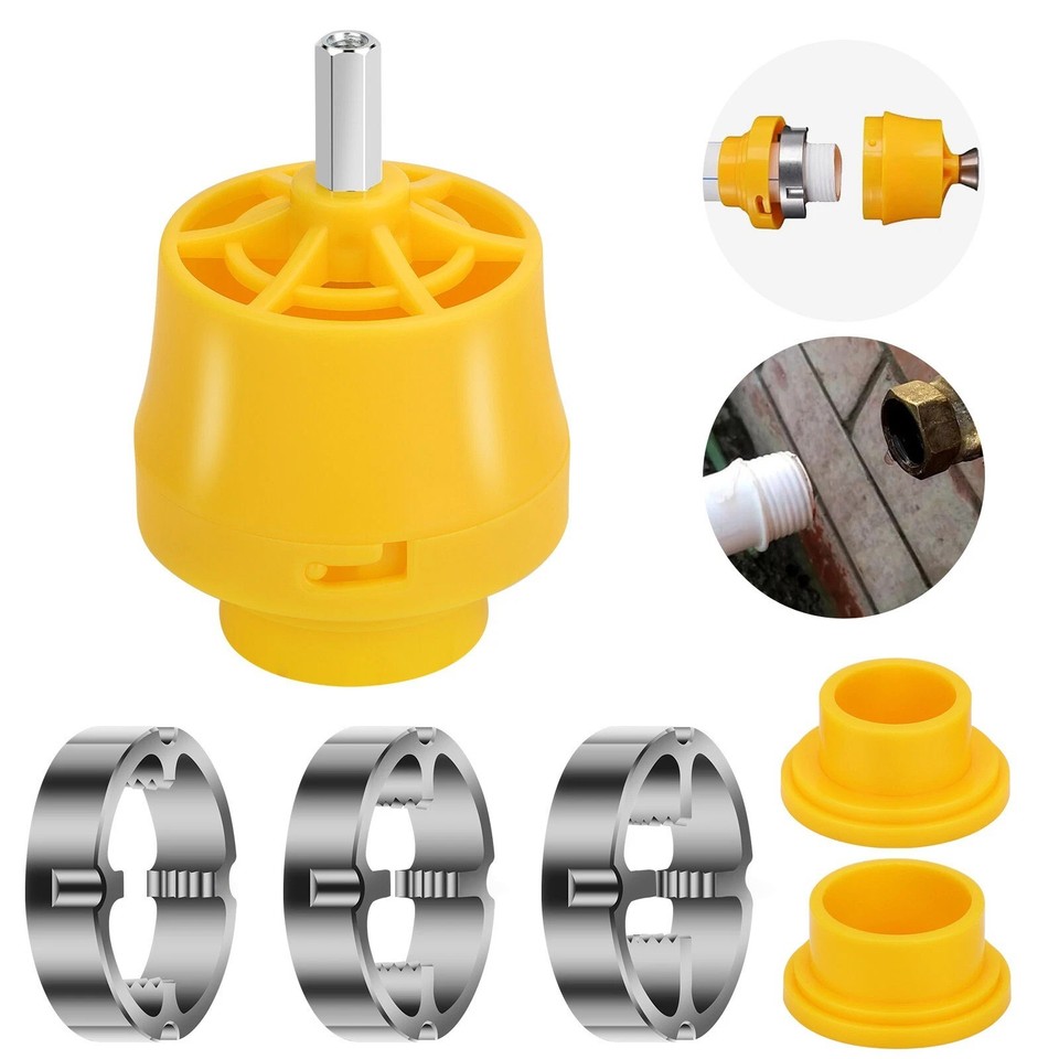 PVC Thread Maker Tool Pipe Threader with 3 Dies for Electric Drill NPT ...